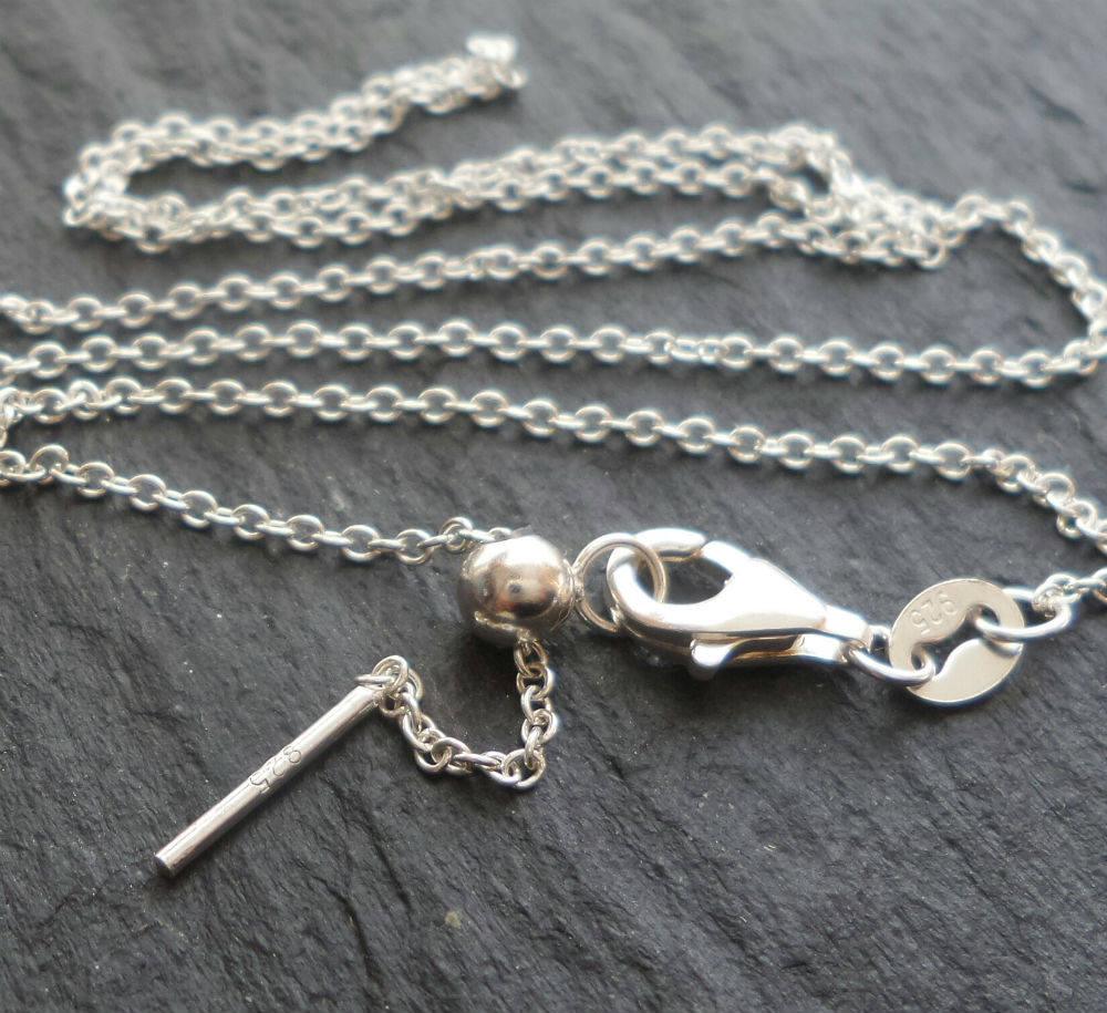 Sterling silver adjustable 18" chain necklace – Eternalflow charms and ...